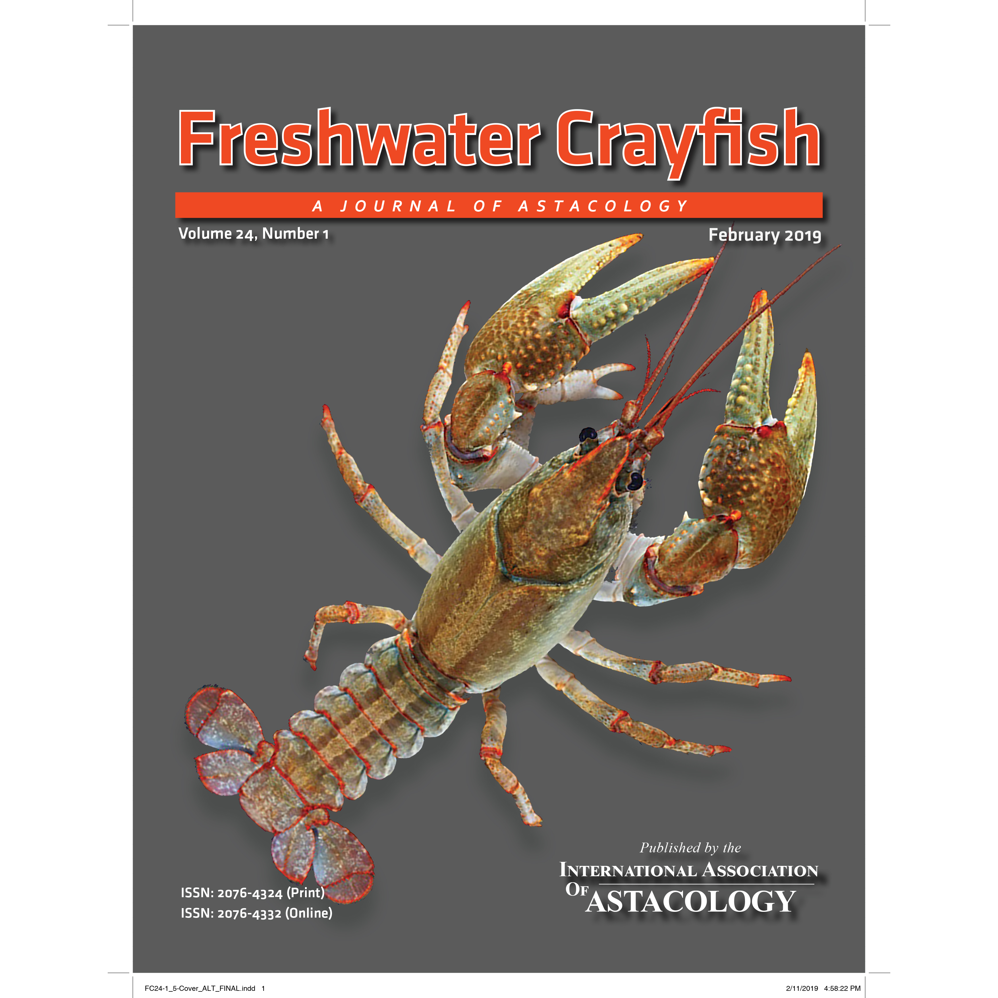 Mael Glon's photo on cover of Freshwater Crayfish journal | Department ...
